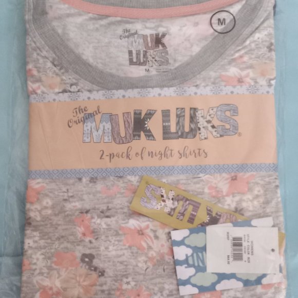 Muk Luks | Intimates & Sleepwear | Muk Luks Set Of Two Nightshirts ...